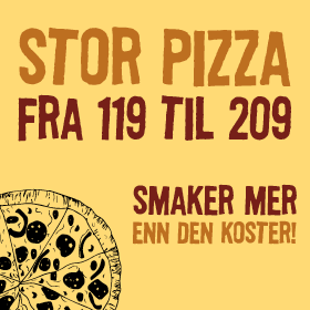Pizzabakeren - Pizza levering og take-away pizza over hele Norge.